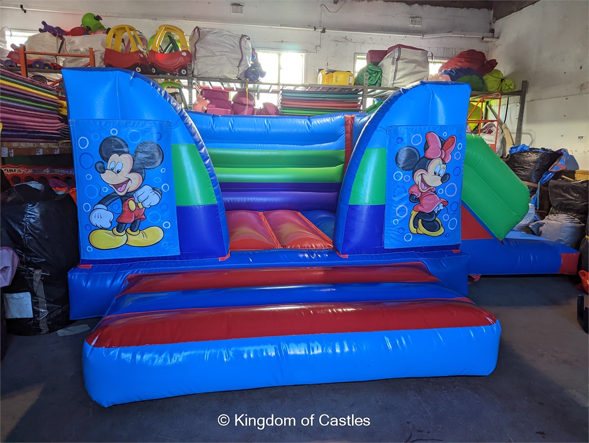 14ft x 18ft Mickey Mouse V Bounce With Slide - Event Equipment Hire in ...